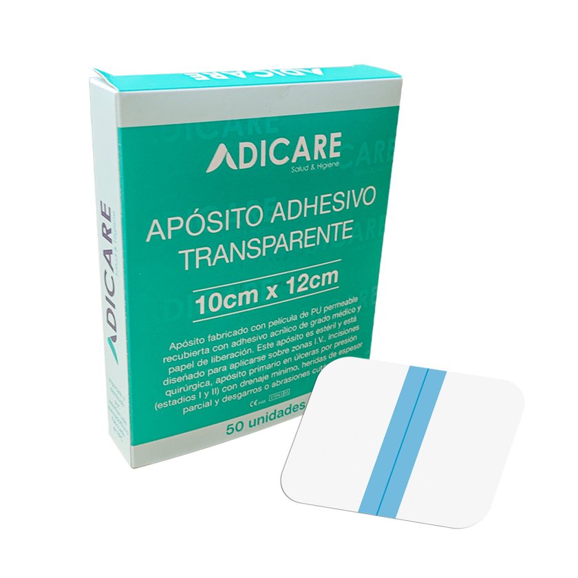 Apósito Adicare Adhesivo 10x12 cm Transparente Caja de 50 Unidades Apósito Adicare Adhesivo 10x12 cm Transparente Caja de 50 Unidades