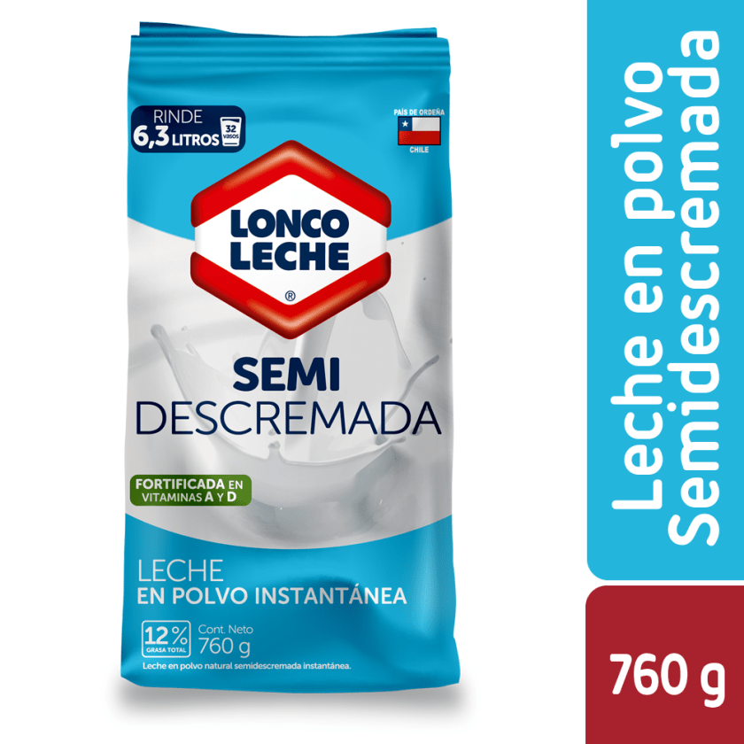 Leche en Polvo Loncoleche SemiDescremada 760 g