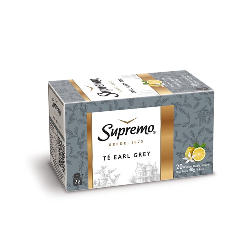 Té Negro Supremo Earl Grey 20 Bolsitas