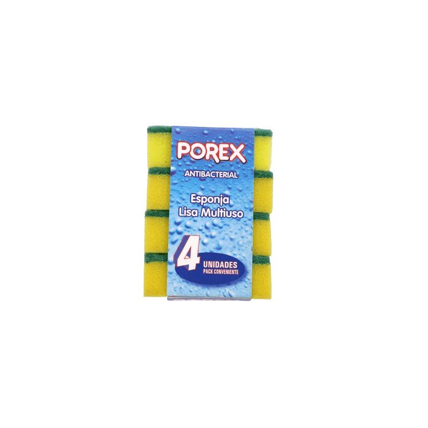 Esponja Abrasiva Porex Lisa Multiuso 4 Unidades