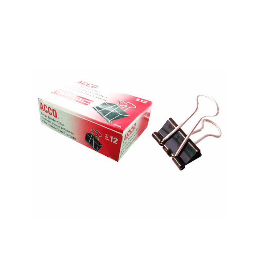 Doble Clip Acco 32 mm Caja de 12 Unidades