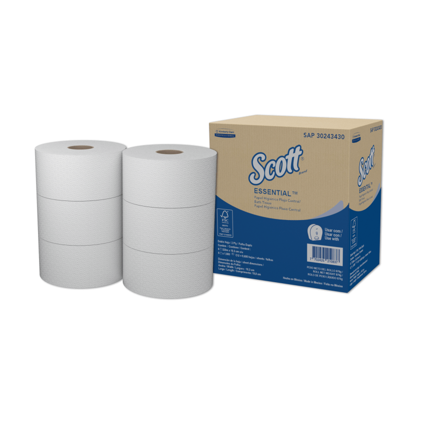Papel Higiénico Scott Essential Doble Hoja 6 Rollos 320 M