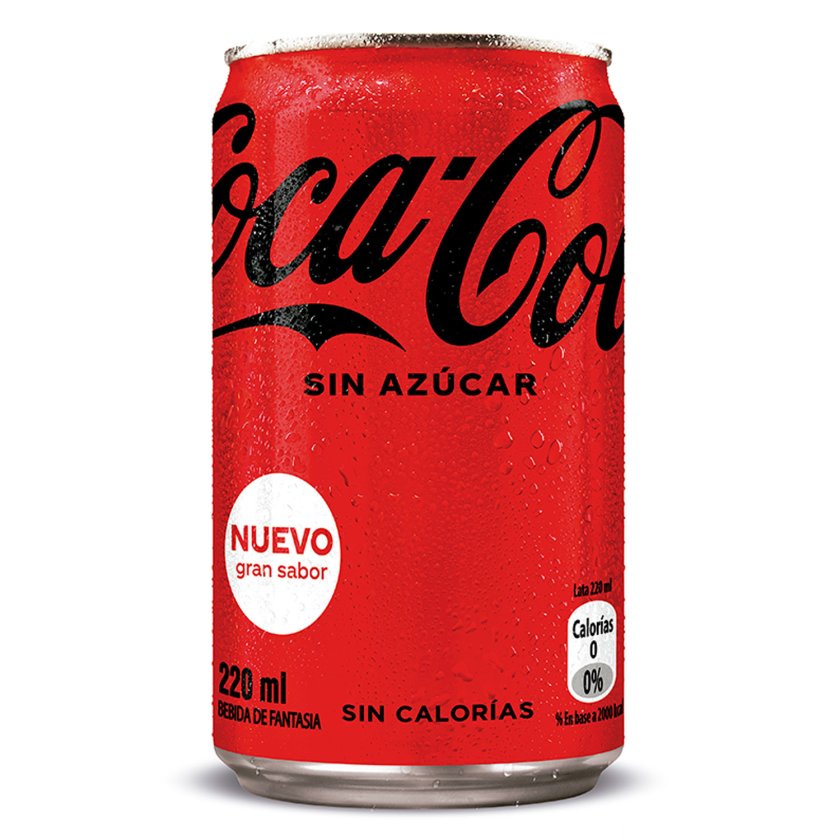 Bebida gaseosa Coca-Cola Sin Azúcar Lata 220 ml Bebida gaseosa Coca-Cola Sin Azúcar Lata 220 ml