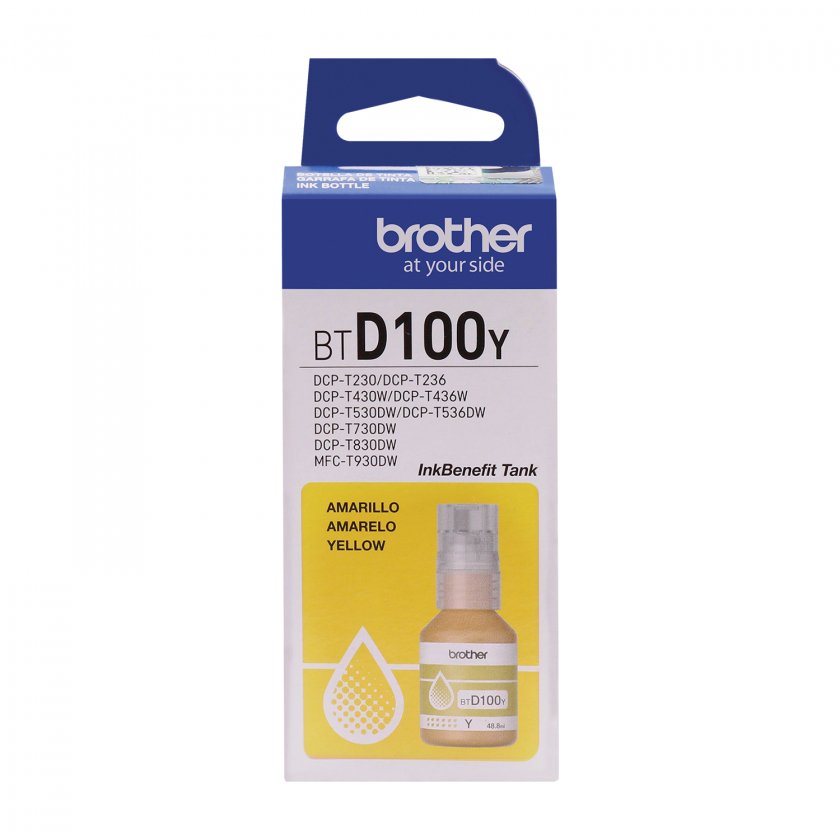 Botella de Tinta Brother BTD100 Amarillo