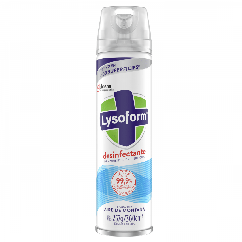Desinfectante en Aerosol Lysoform Antibacterial Aire de Montaña 360 cc