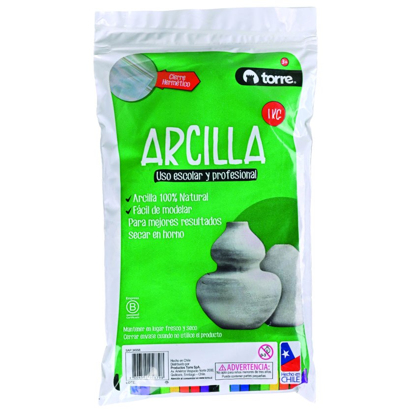 Arcilla Torre Escolar y Profesional 1 Kg