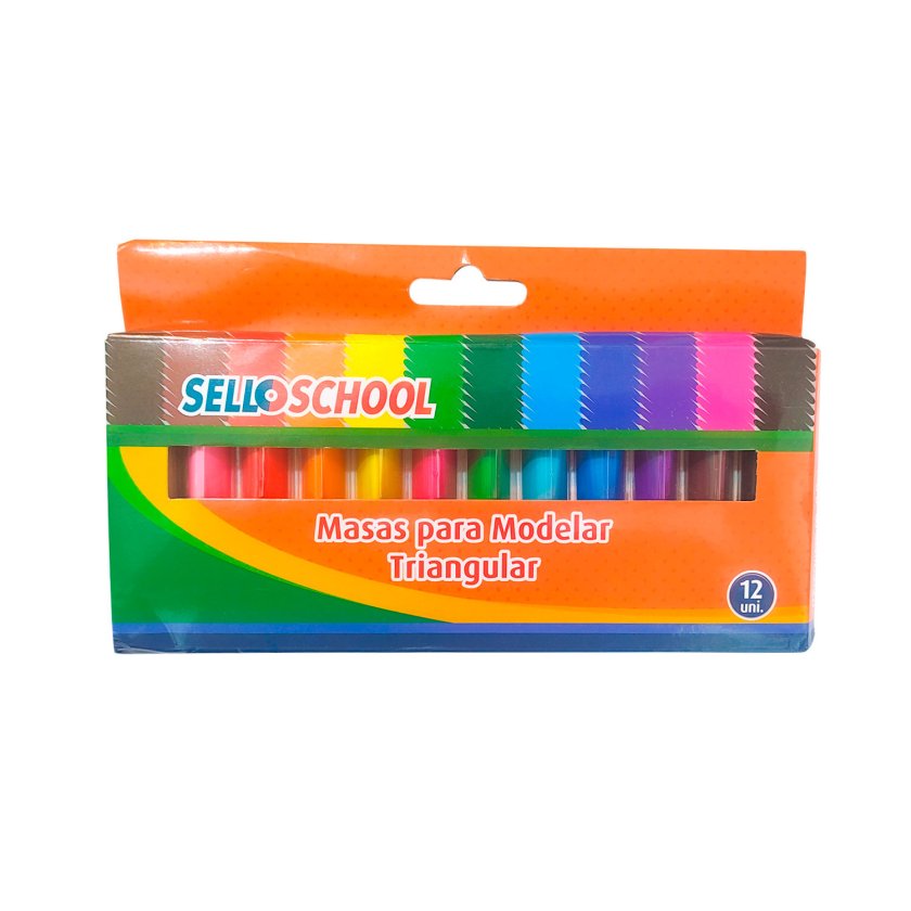 Plasticina Selloffice Triangular 12 colores