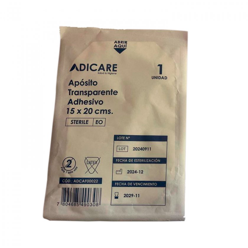 Apósito Adicare Adhesivo 15x20 cm Transparente Caja de 100 Unidades