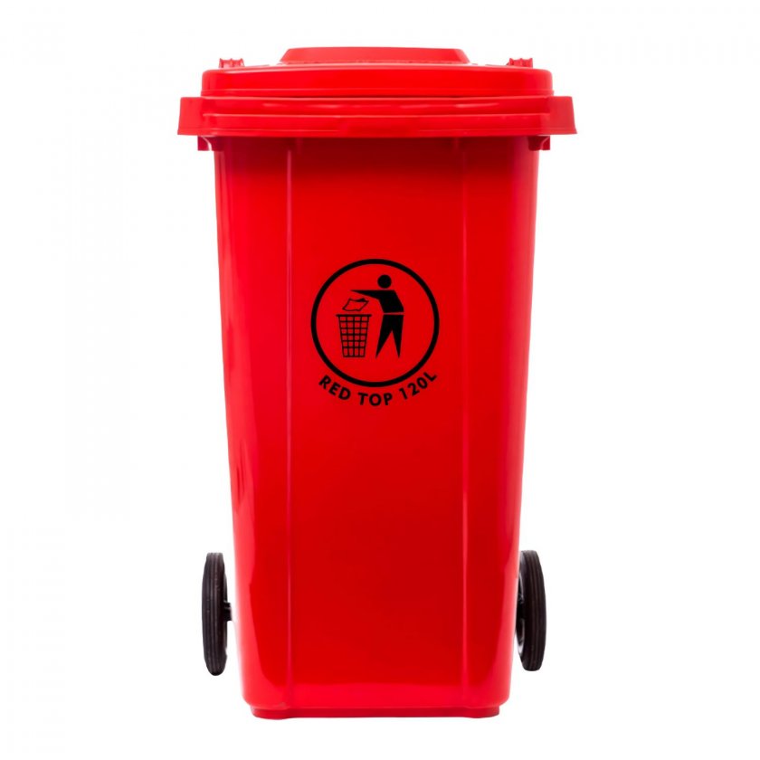 Basurero RedTop con Ruedas 120 L Rojo