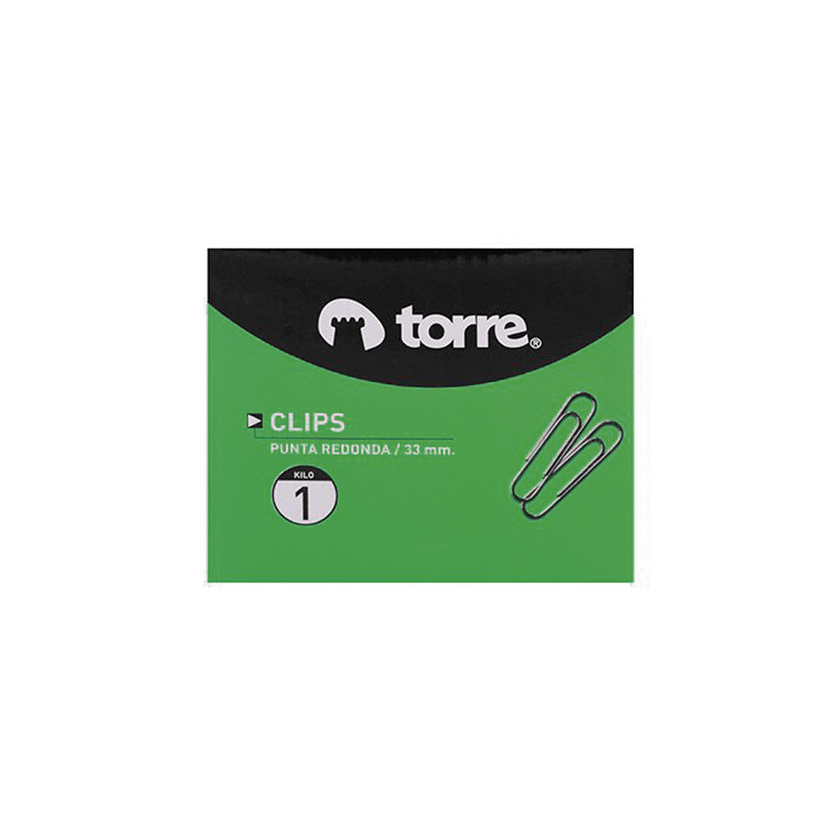 Clips Metálico Torre Punta Redonda 33 mm