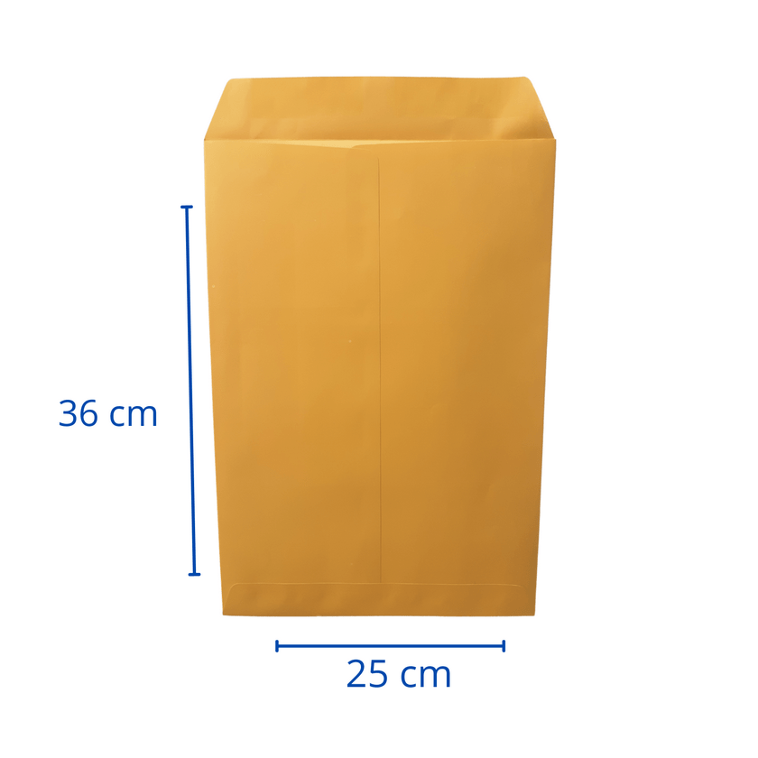 Sobre Saco Teknofas Oficio 25x36 Amarillo 50 Unidades