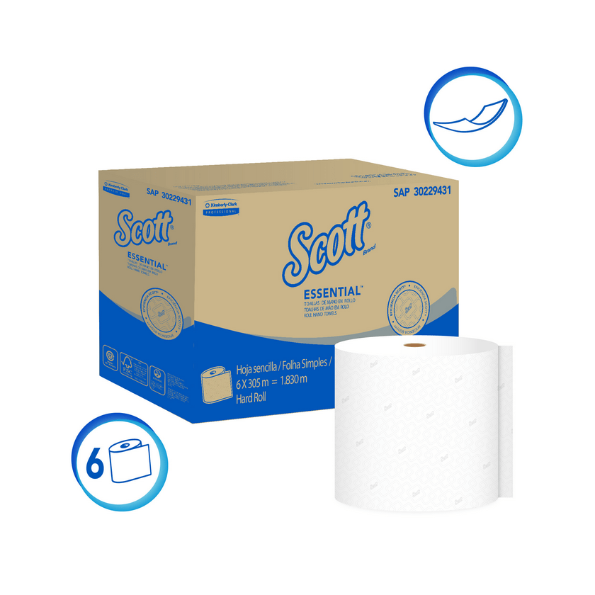 Toalla Papel Scott Jumbo 6 Rollos 305 M