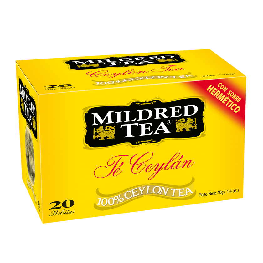 Té Negro Mildred Tea Ceylán 20 Bolsitas