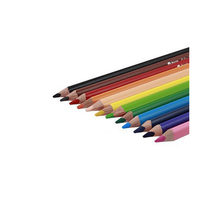 Lápices De Color Torre Jumbo Triangular 12 Colores