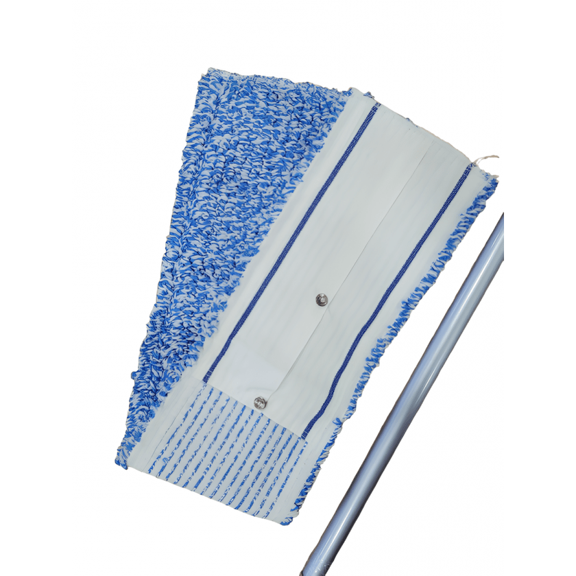 Mopa Seca Cisne Repuesto Tipo Avión Microfibra Azul Blanco 90 cm