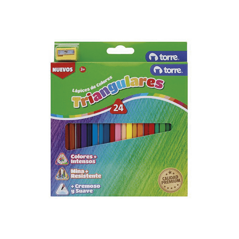Lápices De Color Torre Triangular Surtidos 24 Unidades