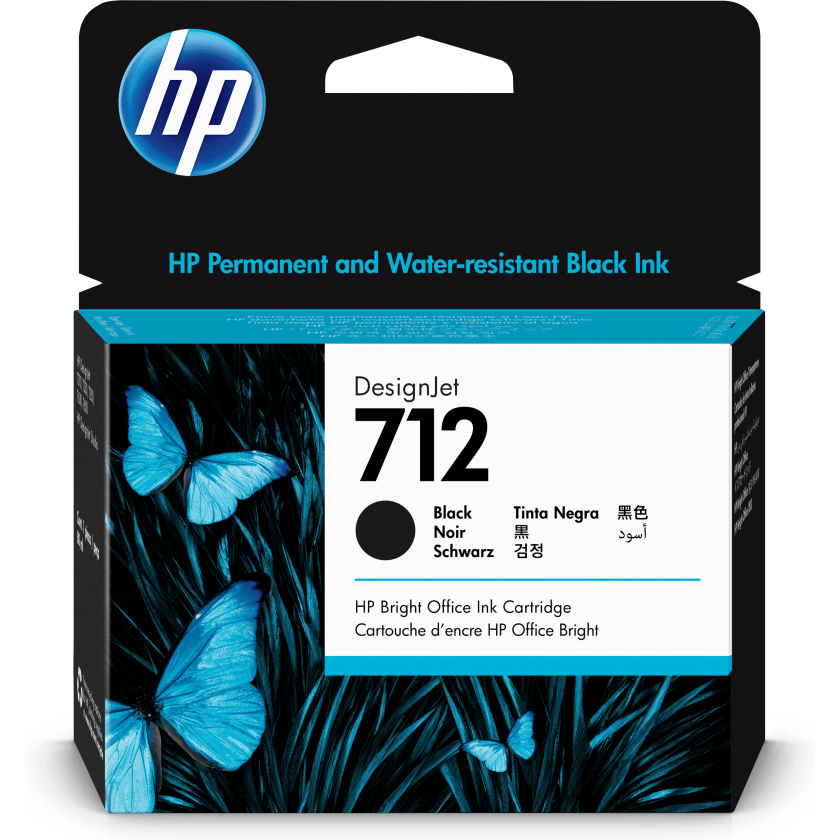 Cartucho de tinta HP 712 Negro Original 80ml (3ED71A)