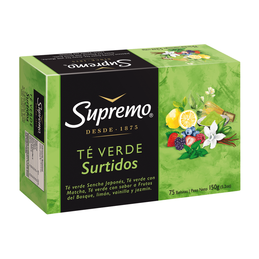 Té Verde Supremo Surtidos 75 Bolsitas