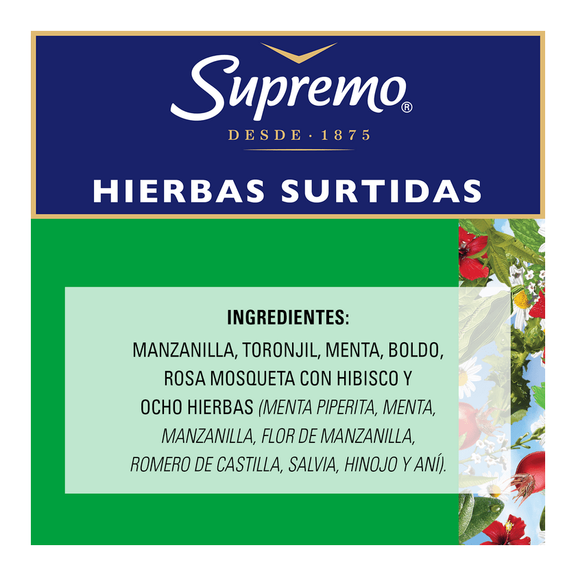 Hierbas Supremo Surtidas 20 Bolsitas