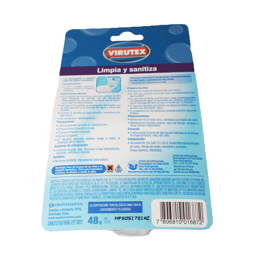 Pastilla Estanque Virutex 48 g Lavanda