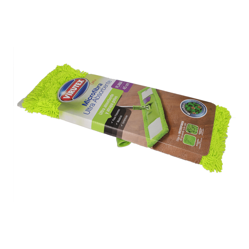 Mopa Plana Virutex Microfibra Creativa 45 cm con Mango