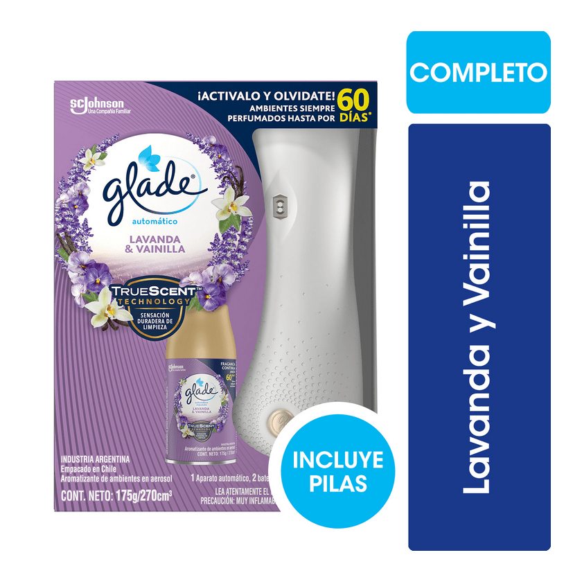 Desodorante Ambiental glade Matic + Repuesto Lavanda Vainilla 270 ml