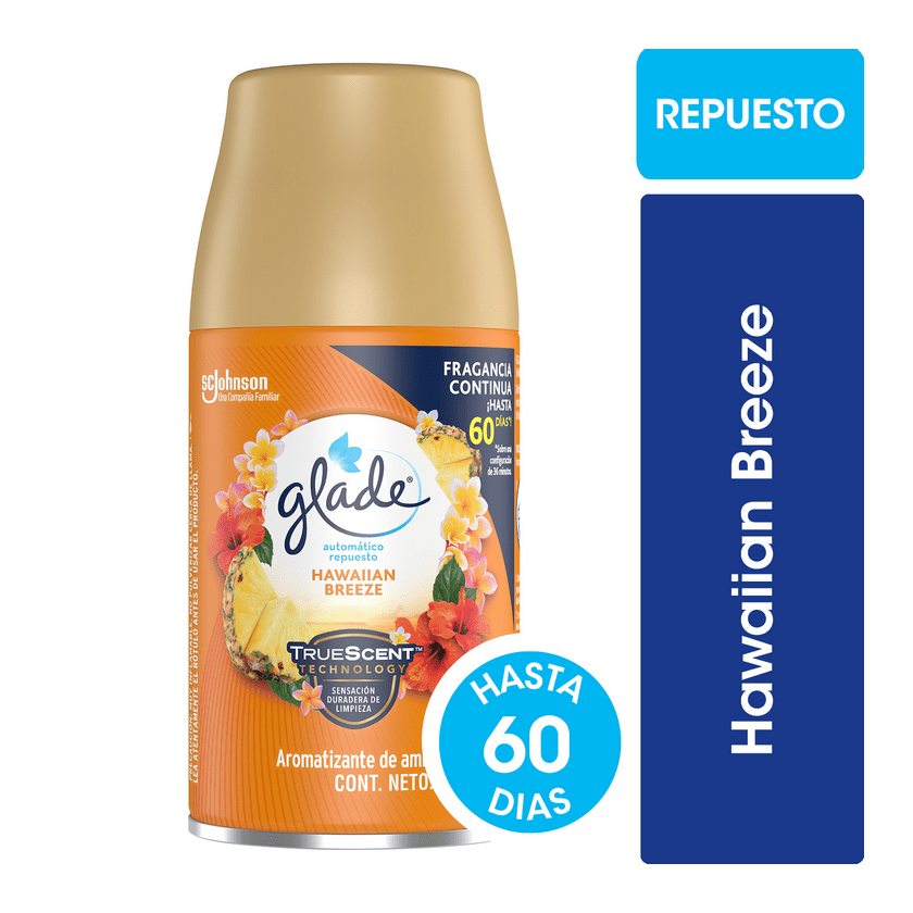 Repuesto Desodorante Ambiental Glade Automático Hawaiian Breeze 270 ml