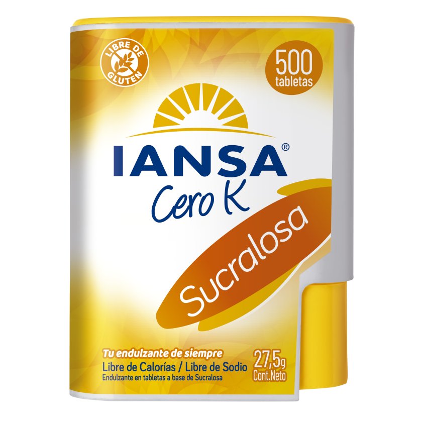 Endulzante en Tableta Iansa Cero K Sucralosa 500 Tabletas