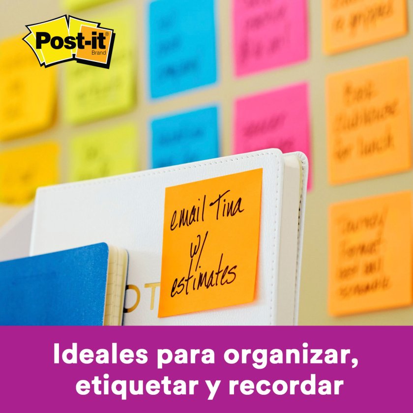 Nota Adhesiva Post-It 4622 Tamaños Surtidos 180 Hojas