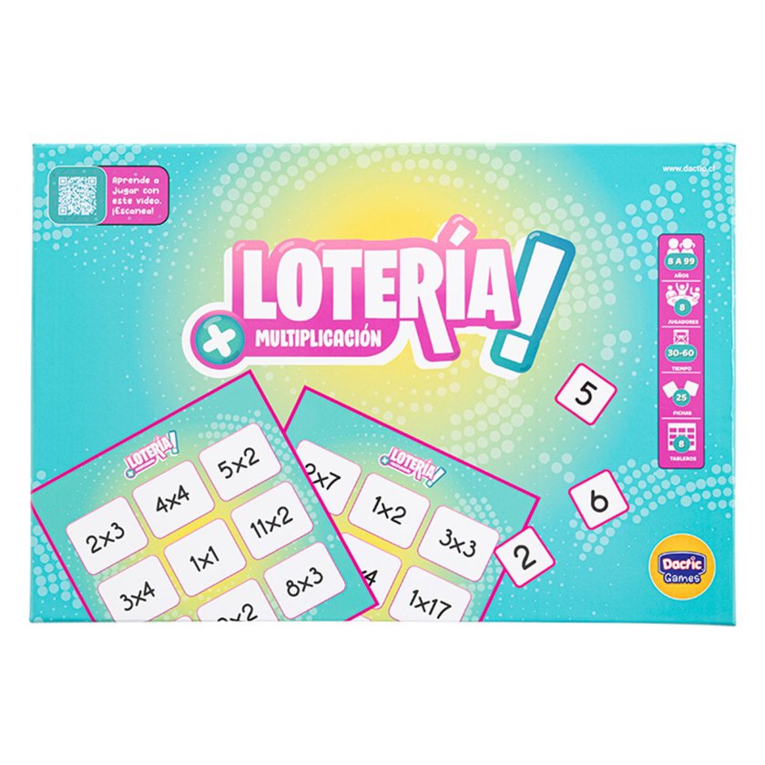 Juego de Mesa Dactic Lotería de Multiplicaciones