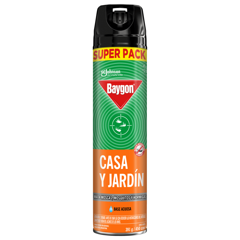 Insecticida Baygon Aerosol Casa y Jardín 450 cc