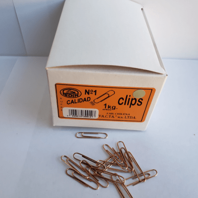 Clip Metálico Arsi 80 mm Punta Redonda Lisa 50 Unidades