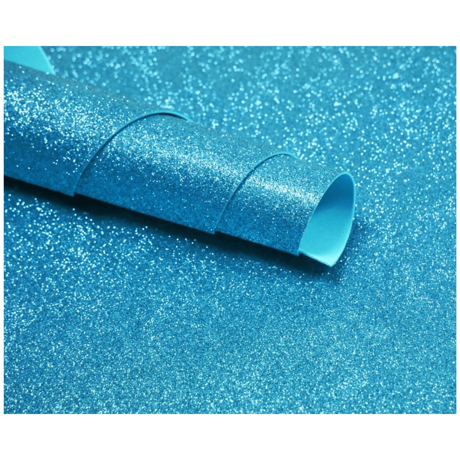 Goma Eva Latina Glitter Celeste 40X60 cm Paquete de 10 Unidades