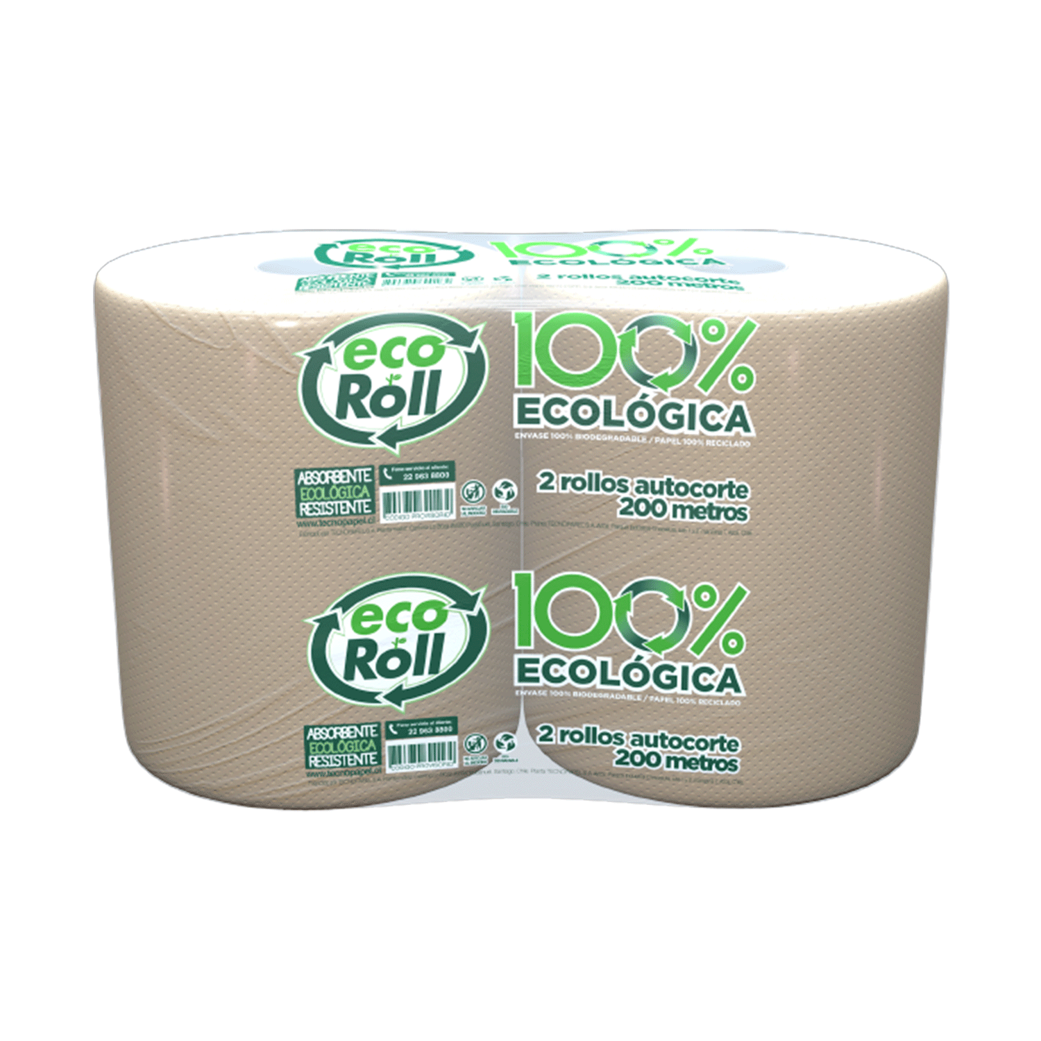 Toalla de Papel Ecoroll Ecológica 2 Rollos 200 m