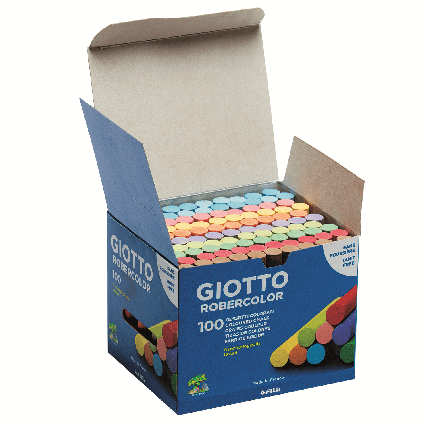 Tizas de Color Giotto Robercolor Redonda 100 Unidades