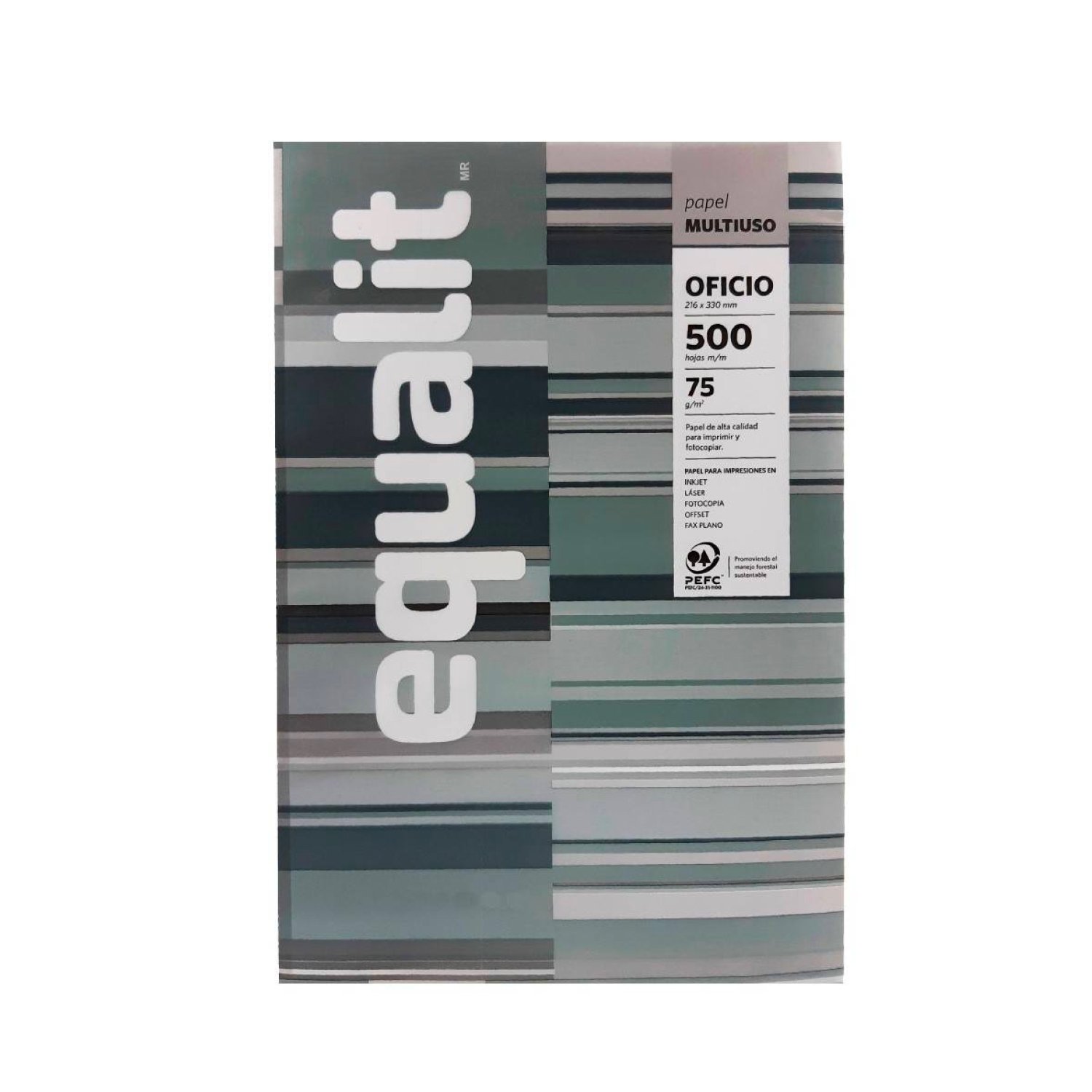 Resma Papel Fotocopia Equalit Multiuso Oficio 500 Hojas