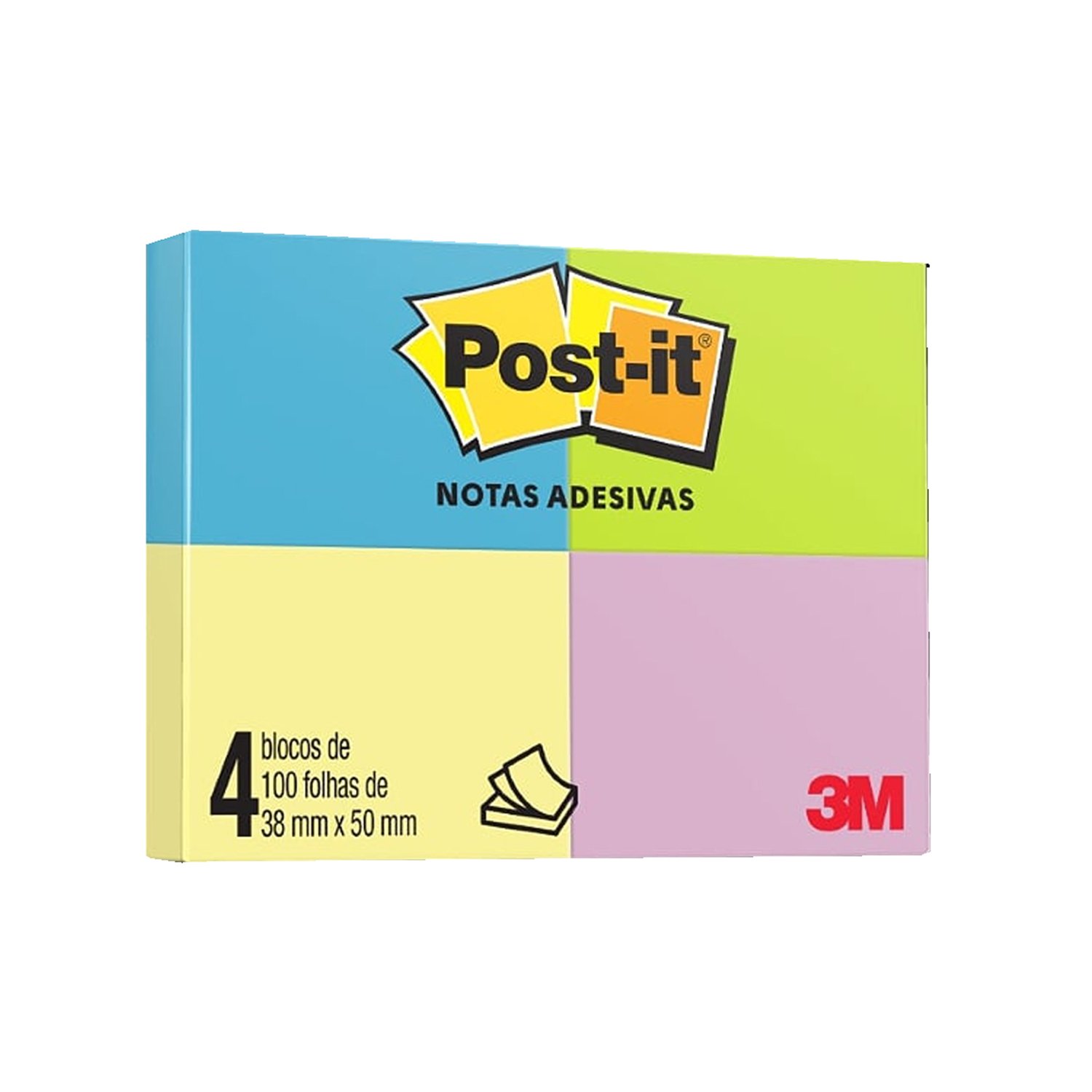 Nota Adhesiva Post-It 653 Chico Neón 4x400 Hojas