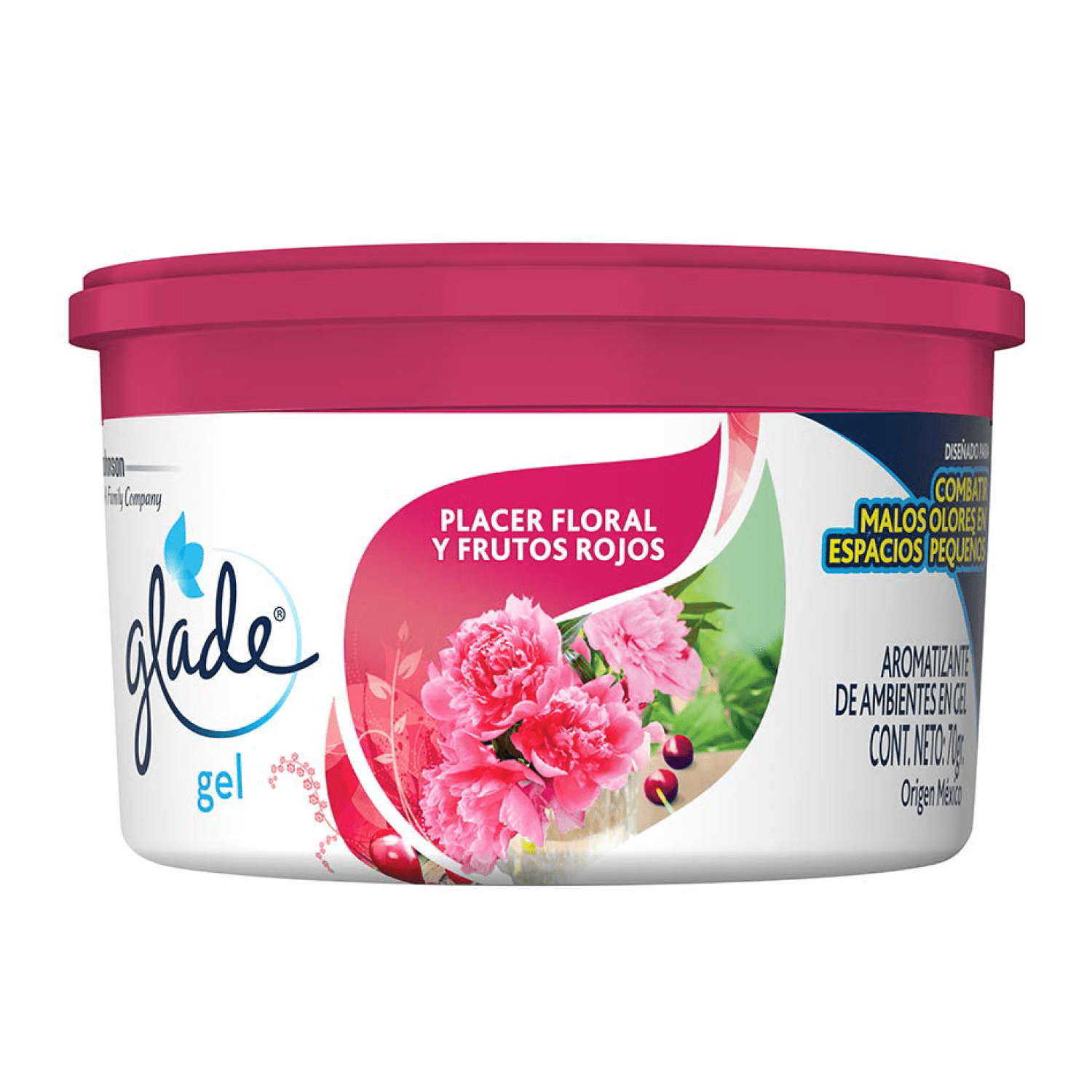 Desodorante Ambiental Glade Lata Gel Placer Floral y Frutos Rojos 70 g