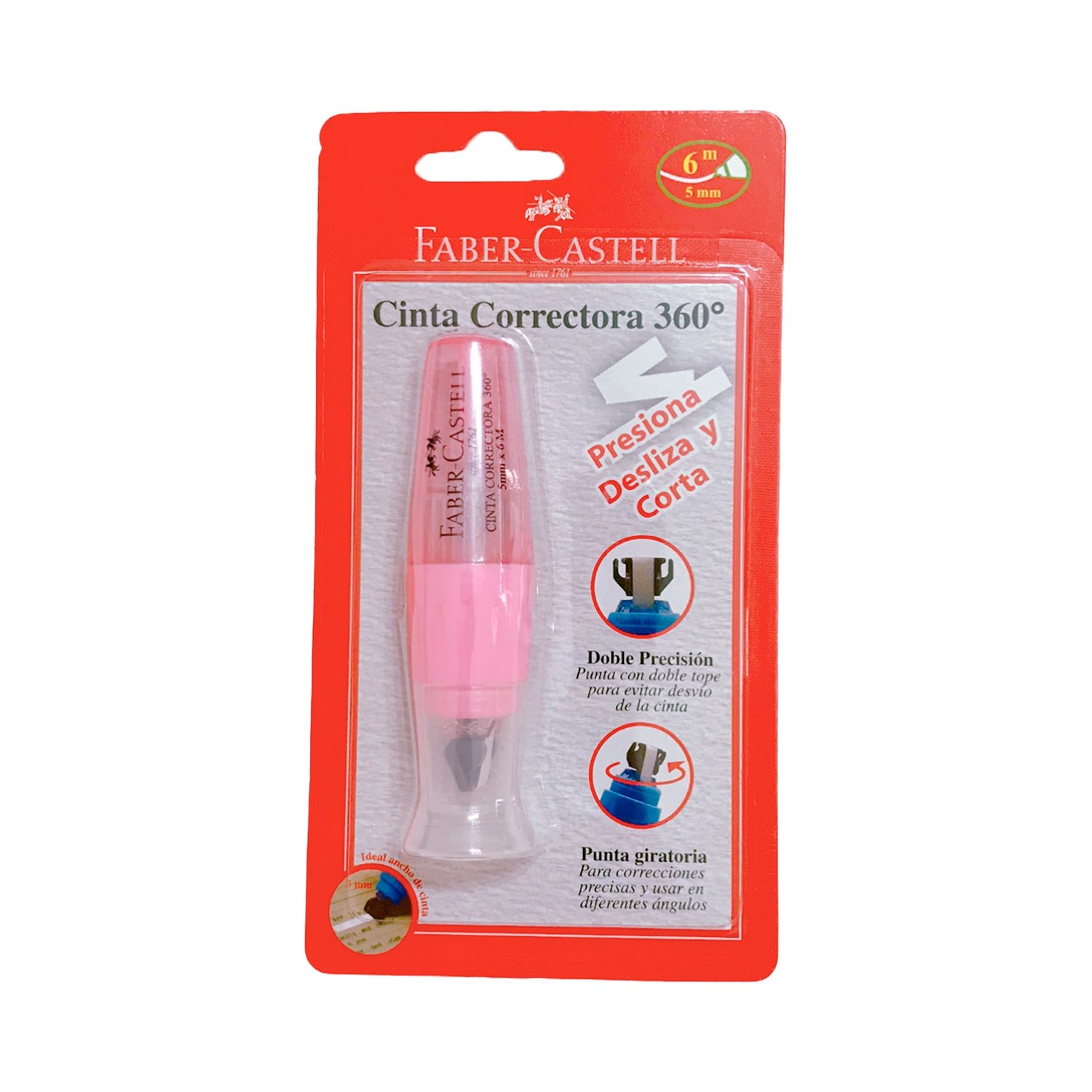 Corrector Roller Faber Castell 360° 5 mm 6 m